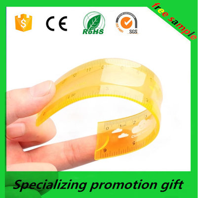 Colorful 10/20/30cm straight Flexible soft ruler with logo printed made in China