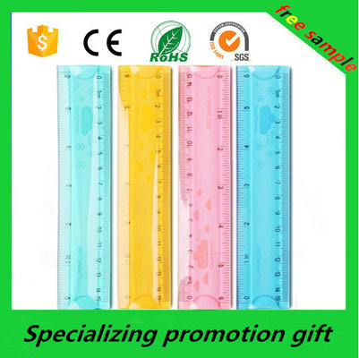 Colorful 10/20/30cm straight Flexible soft ruler with logo printed made in China