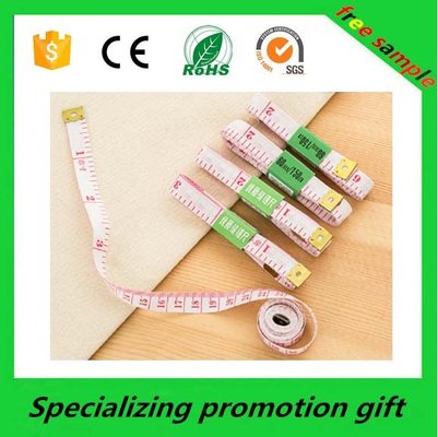 1.5M long logo printed  tape measure with cm and inches 1.3cm width