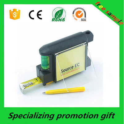 multifunctional Level water sticky note steel Retractable Tape Measure with pen