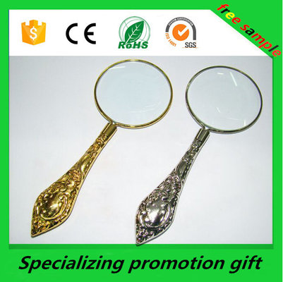 Customized Promotional Stationery Metal Handheld Magnifier 5x