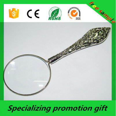 Customized Promotional Stationery Metal Handheld Magnifier 5x
