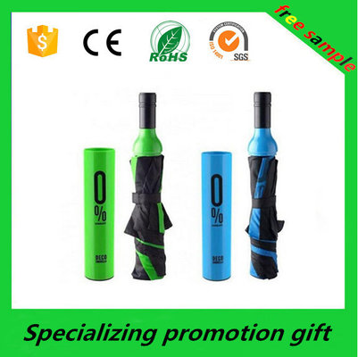 Unique Polyester Wine Bottle Shaped Umbrella Promotional Gift Items