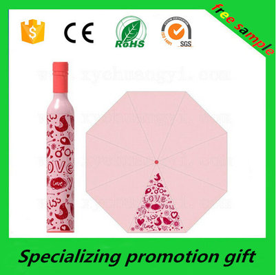 Promotional Mens / Womens Custom Printed Umbrellas With Bottle Cap Handle