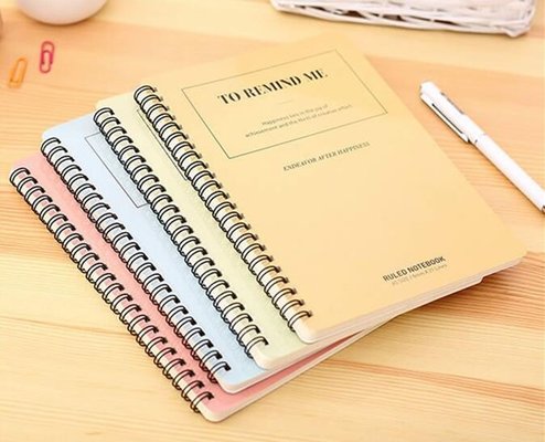 Custom Promotional Stationery , 60 Page Diary 6 X 9 Spiral Notebook