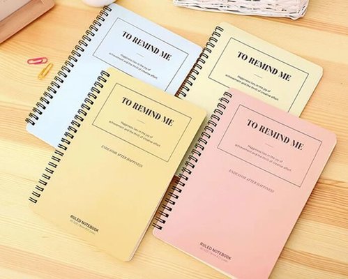 Custom Promotional Stationery , 60 Page Diary 6 X 9 Spiral Notebook