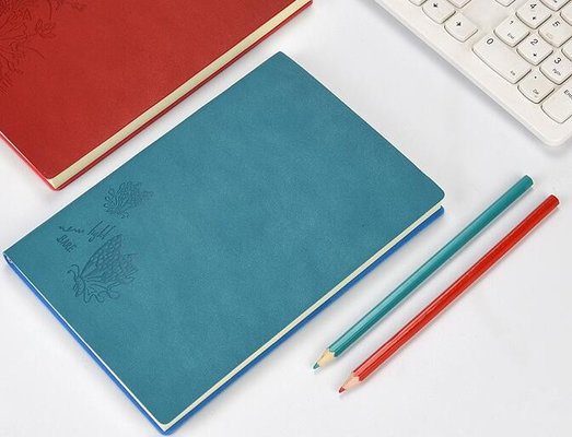 Professional Leather Diary 80 Page Notebook Black / Brown For Business