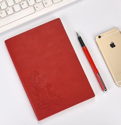 Professional Leather Diary 80 Page Notebook Black / Brown For Business