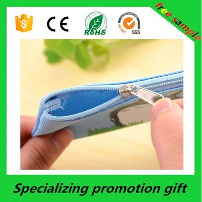 Cute Canvas / PVC Custom Pencil Pouch Printed Promo Products For Kids
