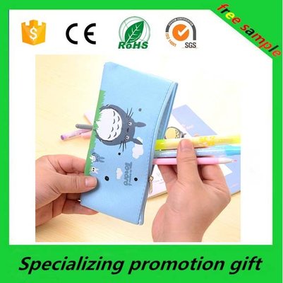 Cute Canvas / PVC Custom Pencil Pouch Printed Promo Products For Kids