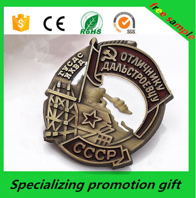 OEM / ODM Eco - Friendly Promotional Stationery Custom Metal Badge