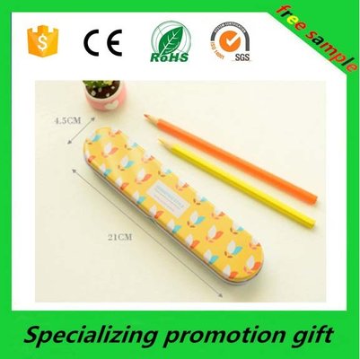 Tinplate Small Promotional Stationery Girls Pencil Case For Students
