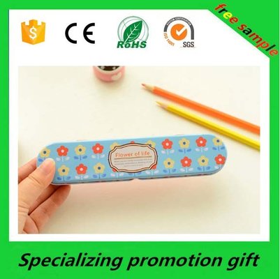Tinplate Small Promotional Stationery Girls Pencil Case For Students