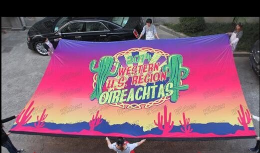 PVC Flex Vinyl Mesh Advertising Banners And Flags With Silk Screen / Digital Printing