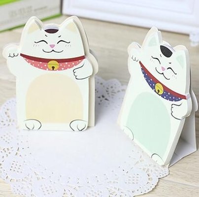 Children Promotional Stationery , Cute Cat Colored Sticky Notes