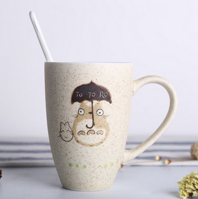 Lovely Printed Promotional Mark Cup , Eco friendly Ceramic Coffee Mugs
