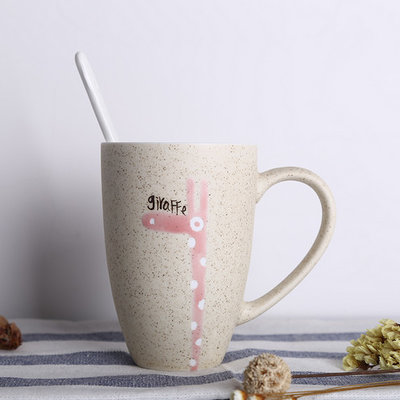 Lovely Printed Promotional Mark Cup , Eco friendly Ceramic Coffee Mugs
