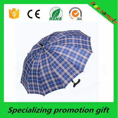 23 Inch Auto Open Leaf Walking Stick Umbrella Mens Umbrella Wooden Handle