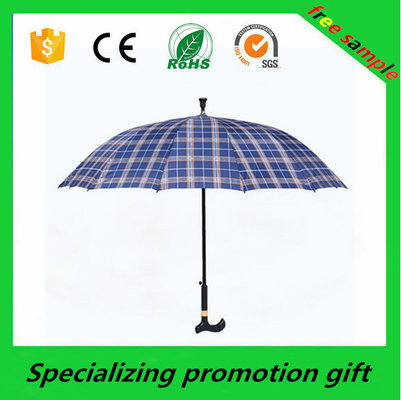 23 Inch Auto Open Leaf Walking Stick Umbrella Mens Umbrella Wooden Handle