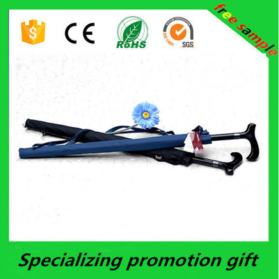 Popular Walking Stick Custom Printed Umbrellas Blue With Digital Printing