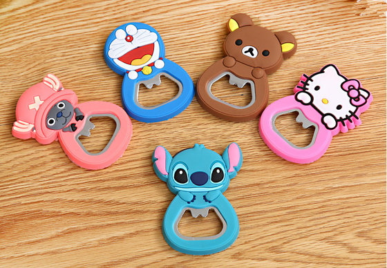 Full Color Cartoon Bar Blade Fridge Magnet Bottle Opener CE / ROHS