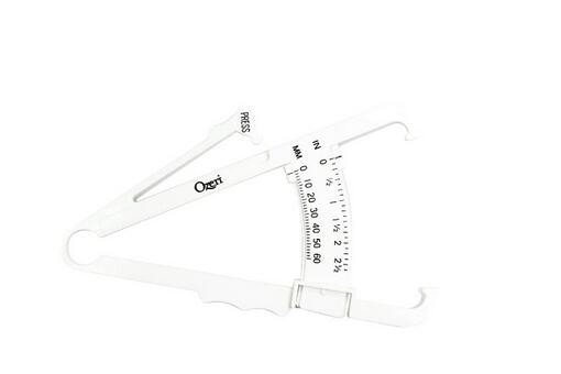 White ABS Plastic Accu Measure Body Fat Caliper For Loss Weight