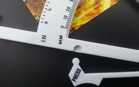 White ABS Plastic Accu Measure Body Fat Caliper For Loss Weight