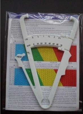 White ABS Plastic Accu Measure Body Fat Caliper For Loss Weight