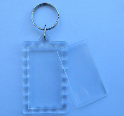 Clear Plastic Gift promotional Key Chains Custom Photo Keychain