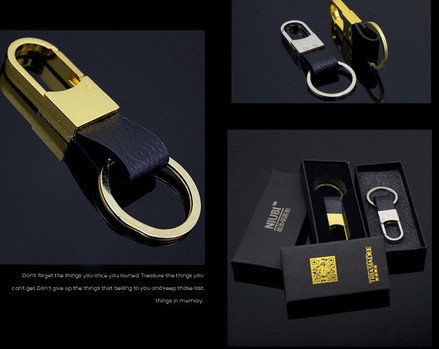 pu leather Custom engraved key chain Promotional Stationery 60mm*32mm