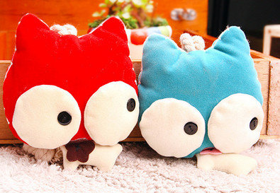 Beautiful Promotional Stationery Plush Key Chain Toy / Keyrings