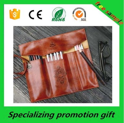 pretty Promotional Stationery foldable pu pencil bag 19*7.8cm