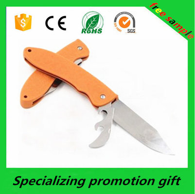 Multifunction Orange Tactical Rescue Survival Pocket Knives With Stainless Steel Blade