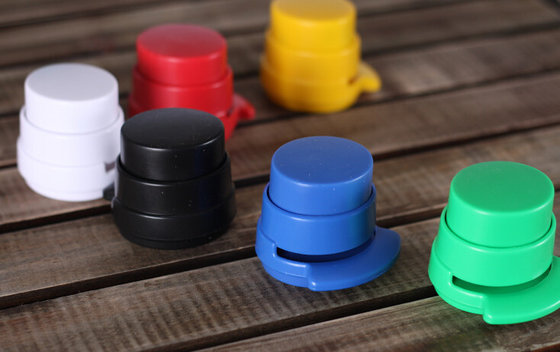 Cute blue / green / white plastic case metal stapler with no nail 60*60*50mm