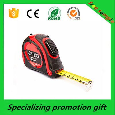 Carbon Steel Blade Retractable Tape Measure with Red ABS case