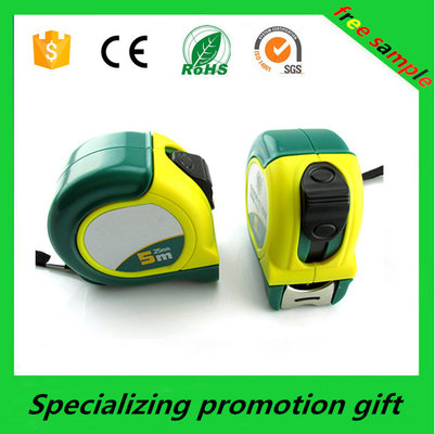 ABS green yellow Plastic case steel Retractable Tape Measure
