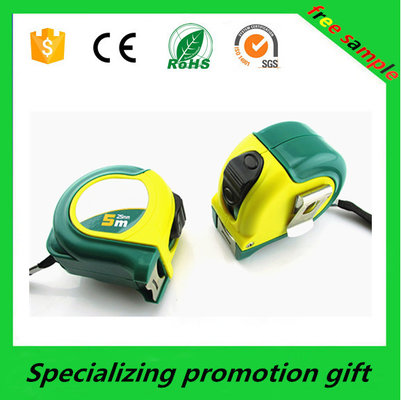 ABS green yellow Plastic case steel Retractable Tape Measure