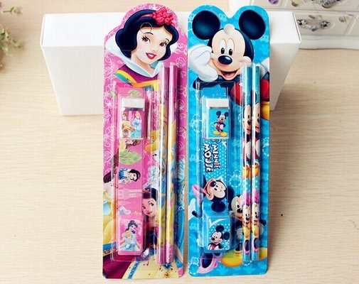 plastic paper personalized stationery gift sets with pencil ruler earser