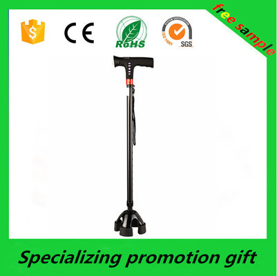 Blue / Red Aluminium ALLOy MP3 Multifunction Alpenstock With LED Light