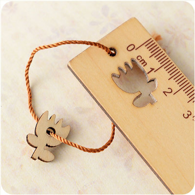 Novelty 15cm wood straight measuring ruler for promotion gift