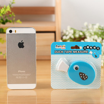Eco - friendly promotional plush duck Retractable Tape Measure for children