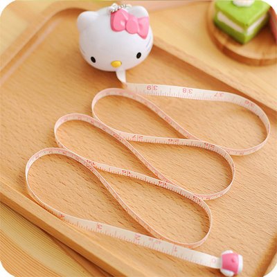 Cartoon character shape fashion measuring tape with keychain
