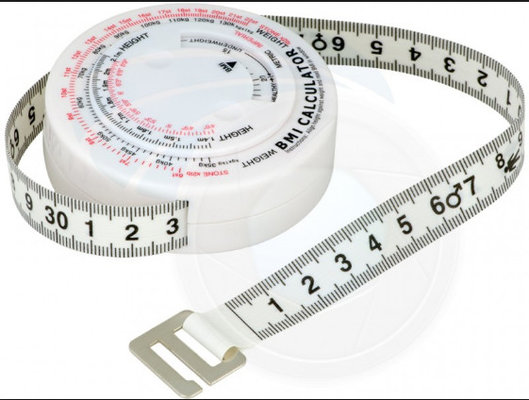Healthy medical bmi small tape measures retractable PVC blade
