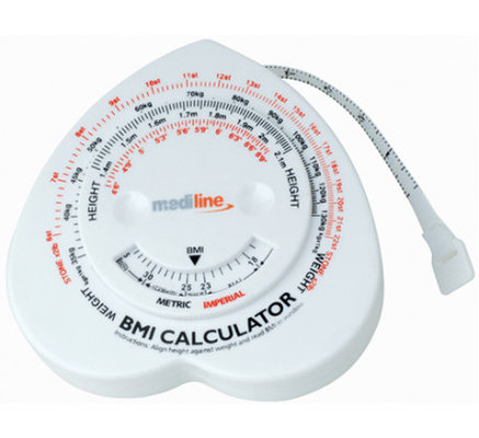 ABS BMI Body Fat Calculator Retractable Tape Measure Love Heart Shape