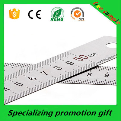 Custom logo promotional  50cm Stainless steel tape measure tool metal ruler  made in China with  Accurate calibration