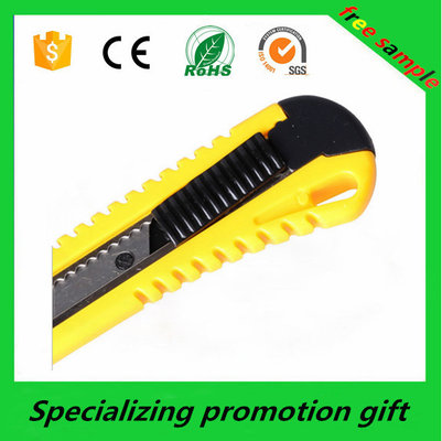 Stainless Steel Art Sliding Folding Utility Cutter Knife Yellow