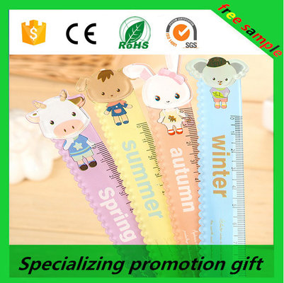 Cute Cartoon Colours  Plastic Straight Ruler with Colorful Custom made in China