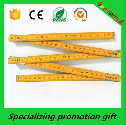 1M 5 folded wooden foldable promotion customized logo ruler for school