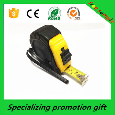Black TPR coated steel Retractable Tape Measure with custom logo