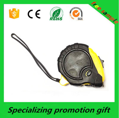 Black TPR coated steel Retractable Tape Measure with custom logo